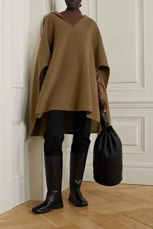 THE ROW Nusa Hooded Wool And Cashmere-blend Poncho