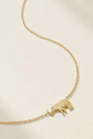 JENNIFER MEYER Mini Elephant 18-karat Diamond Necklace - Gold