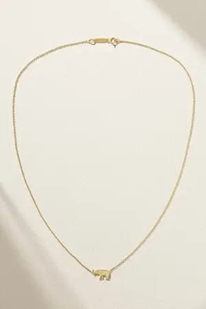 JENNIFER MEYER Mini Elephant 18-karat Diamond Necklace