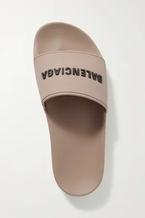Balenciaga Piscine Rubber Slides - Neutrals