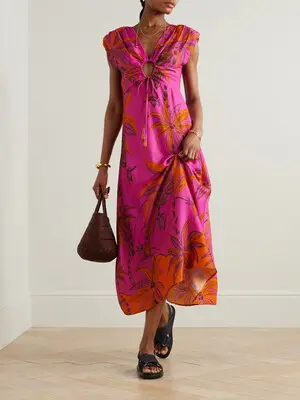 Farm Rio Beach Forest Printed Lenzing™ Ecovero™ Maxi Dress