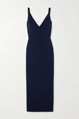 Galvan Tyra Stretch-knit Midi Dress