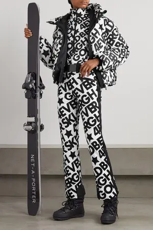 Goldbergh Skistar Printed Belted Flared Ski Pants