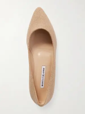 Manolo Blahnik Lanza Bb Wool Flats
