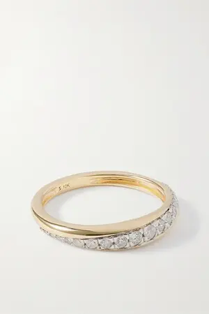 STONE AND STRAND Twist 10-karat Diamond Ring - Gold