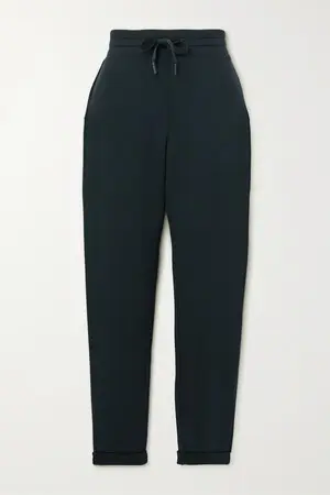 Spanx Air Essentials Stretch-jersey Tapered Sweatpants - Black