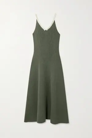 Loewe Ribbed Wool Midi Dress