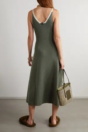 Loewe Ribbed Wool Midi Dress