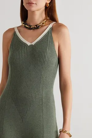 Loewe Ribbed Wool Midi Dress
