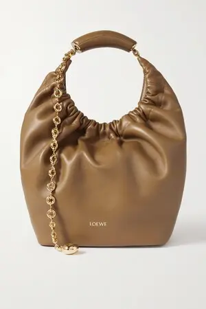 Loewe Squeeze Small Leather Shoulder Bag - Brown