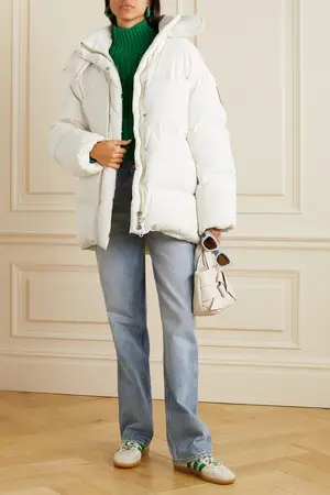 Tory Burch Hooded Quilted Shell Down Jacket