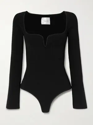 Galvan Gaia Ribbed-knit Bodysuit