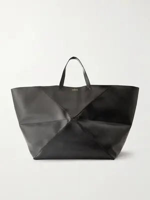 Loewe Puzzle Fold Xl Leather Tote - Black