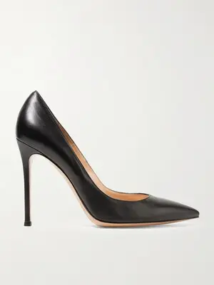 GIANVITO ROSSI 105 Leather Pumps - Black