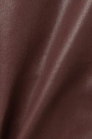 L'Agence Ruth Coated Slim-leg Trousers - Brown