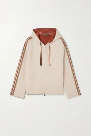 Loro Piana Webbing-trimmed Cashmere Hoodie