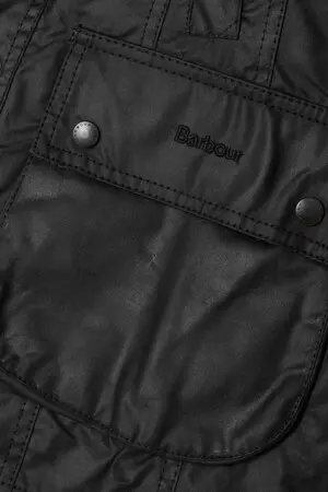 Barbour Beadnell Corduroy-trimmed Waxed-cotton Jacket