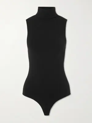 Wolford Stretch Modal-blend Turtleneck Thong Bodysuit