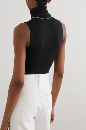 Wolford Stretch Modal-blend Turtleneck Thong Bodysuit