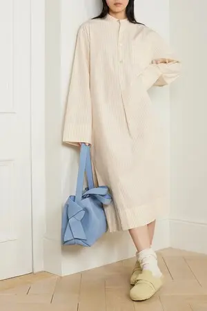 BIRKENSTOCK Tekla Pinstriped Organic Cotton-poplin Kaftan
