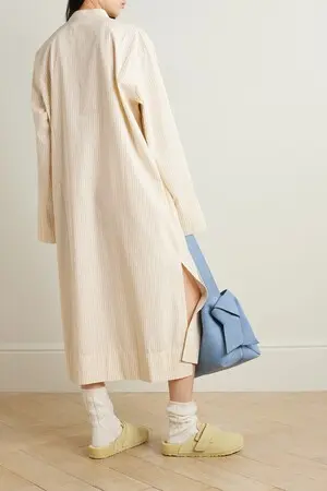 BIRKENSTOCK Tekla Pinstriped Organic Cotton-poplin Kaftan