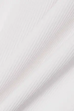 LESET Kelly Ribbed Stretch-cotton Jersey T-shirt - White