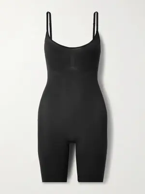 SKIMS Everyday Sculpt Mid Thigh Bodysuit - Black