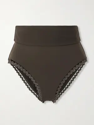 ERES Fever Hit Ric Rac-trimmed Bikini Briefs - Gray