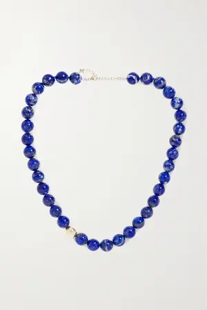 Mateo 14-karat Gold Lapis Lazuli Necklace - Blue