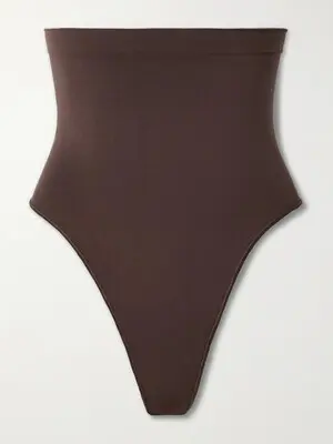SKIMS Seamless Sculpt High-waisted Thong - Brown