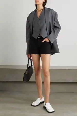 FRAME Le Grand Garcon Denim Shorts