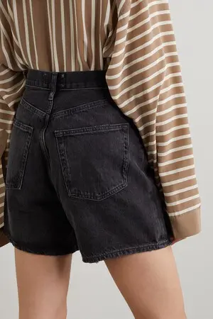 AGOLDE Stella Distressed Denim Shorts
