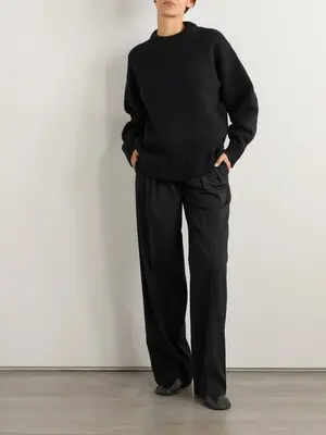 THE ROW Ophelia Wool And Cashmere-blend Sweater - Black