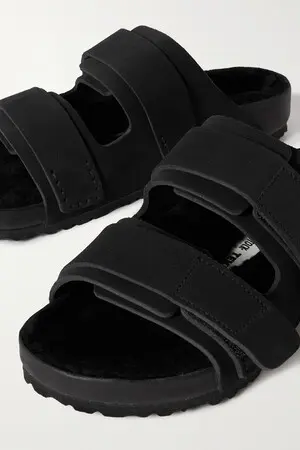 BIRKENSTOCK Tekla Uji Shearling-lined Suede Sandals