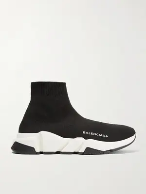 Balenciaga Speed Logo-print High-top Sneakers - Black