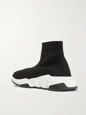 Balenciaga Speed Logo-print High-top Sneakers - Black