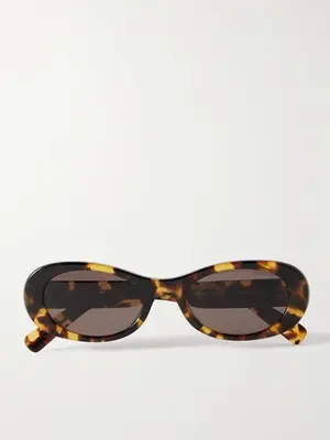 Miu Miu Oval-frame Sunglasses - Tortoiseshell