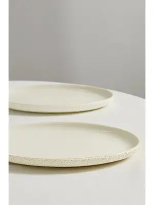 MARLOE MARLOE Net Sustain Set Of Two Glazed Ceramic Dinner Plates