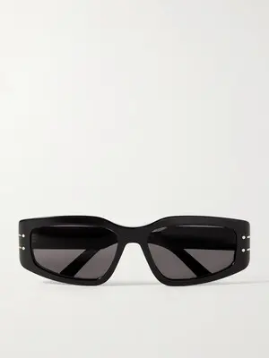 Dior Diorsignature S9u Rectangular Sunglasses - Black