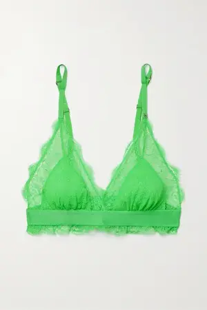 Love Stories Net Sustain Love Recycled Lace Soft-cup Triangle Bra - Green