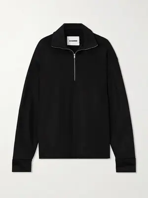 JIL SANDER Jersey Half-zip Sweatshirt