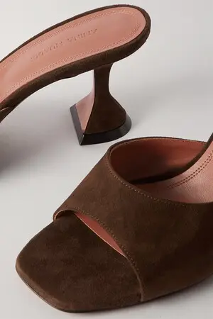 Amina Muaddi Lupita Suede Mules