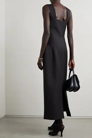 THE ROW Calali Wool And Silk-blend Maxi Dress