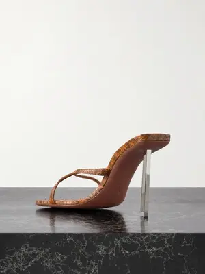 Amina Muaddi Adriana Elaphe Sandals