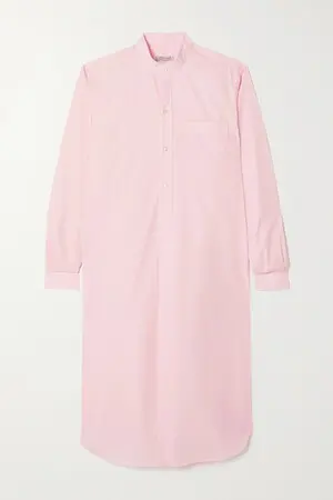 Charvet Elysee Oversized Cotton-poplin Nightdress - Pink
