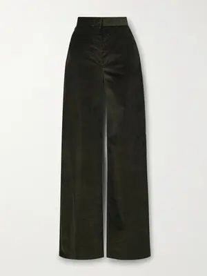 Max Mara Cotton-blend Corduroy Wide-leg Trousers