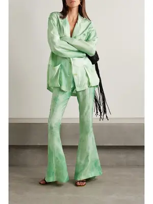 Acne Studios Flared Tie-dye Twill Pants