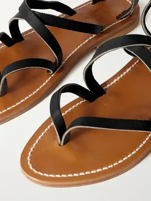 K.JACQUES Epicure Leather Sandals - Black