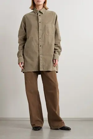 THE ROW Oversized Corduroy Shirt - Brown