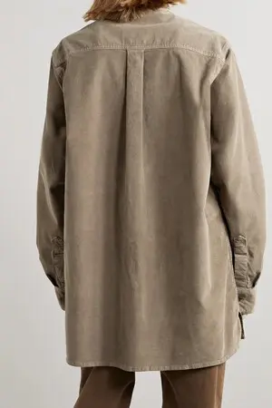 THE ROW Oversized Corduroy Shirt - Brown